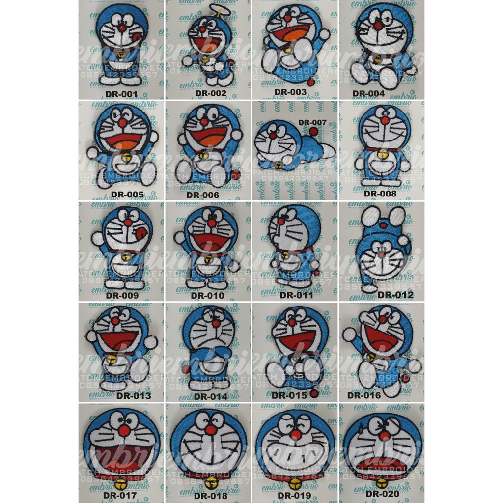 Dr-034 CUTE DORAEMON EMBROIDERED PATCH DORAEMON EMBROIDERED EMBLEM ...