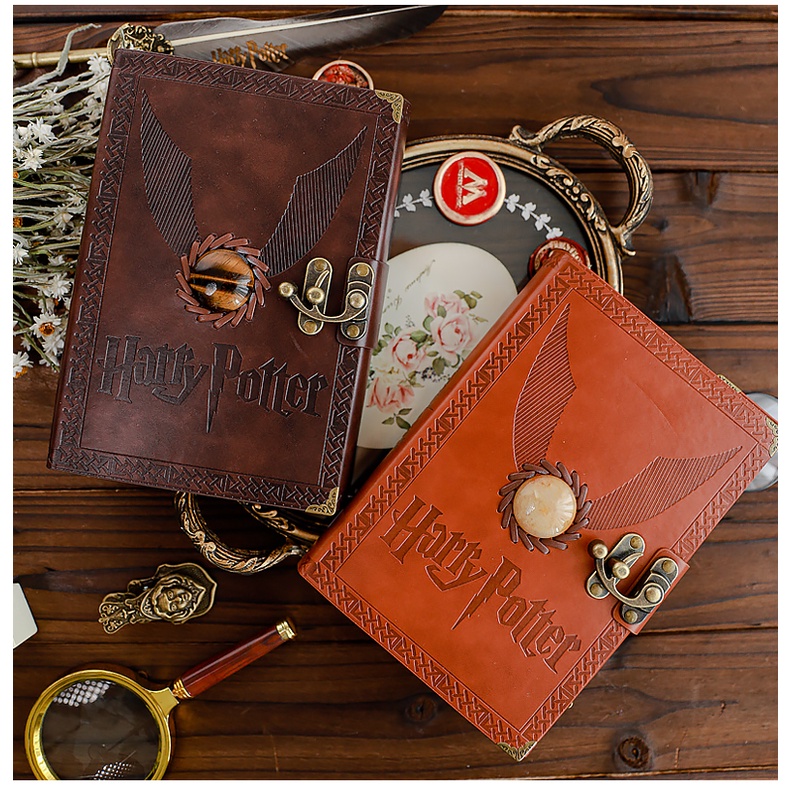 Harry Potter Notebook Golden Flying Thief a5 Retro Academy of Magic ...