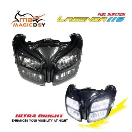 (OFFER PRICE) HEADLAMP LED LAMPU DEPAN Y15ZR V2 SRL115 WAVE100R RS150 ZHIPAT VISS NKS MAGIC BOY ...