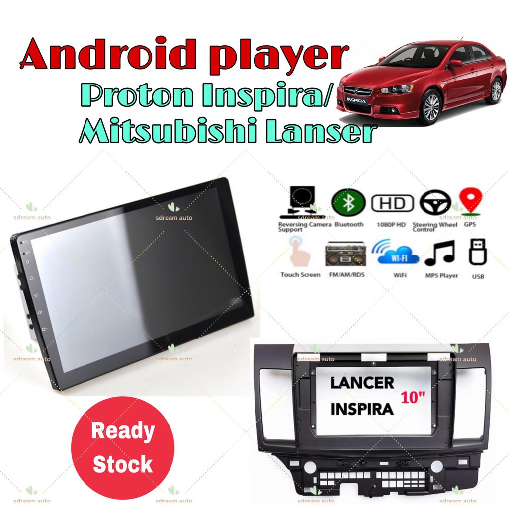 2+32G Proton Inspira/Mitsubishi Lancer Android Player IPS Screen 10 ...