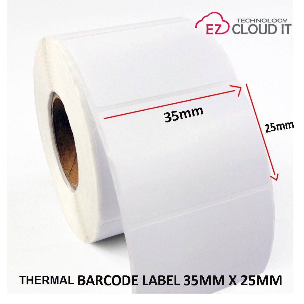 35*25MM*800pcs THERMAL BARCODE PERFORATED CUT LABEL SCALE LABEL ...