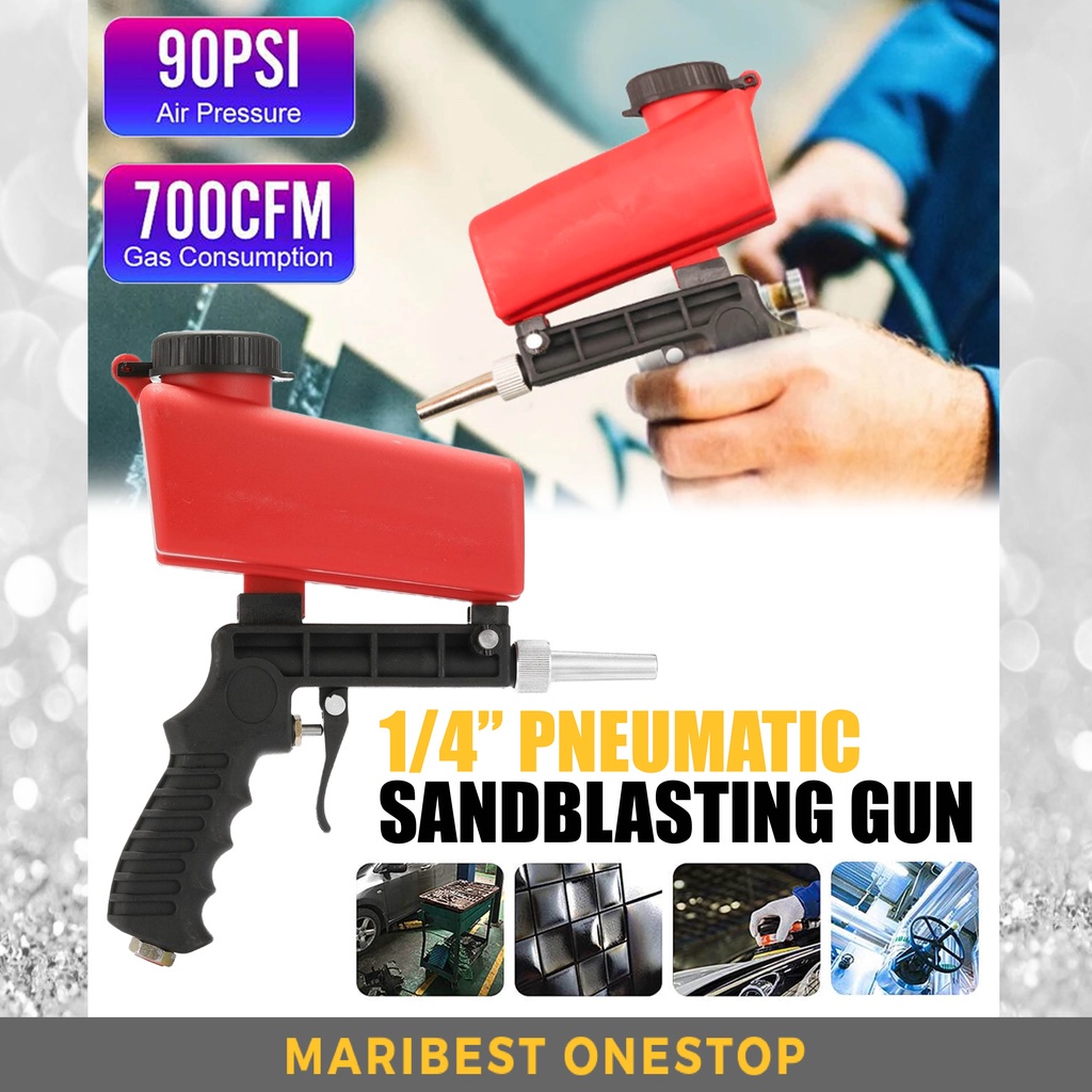 90psi 700cfm SandBlasting Portable Gravity Feed Gun Pneumatic Rust ...
