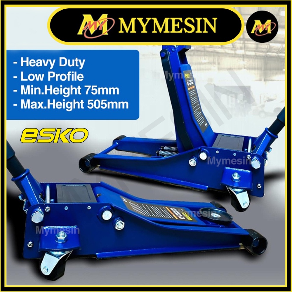 MY Esko 3 Ton Double Pump Low Profile Hydraulic Floor Jack / Garage Jack | Shopee Malaysia