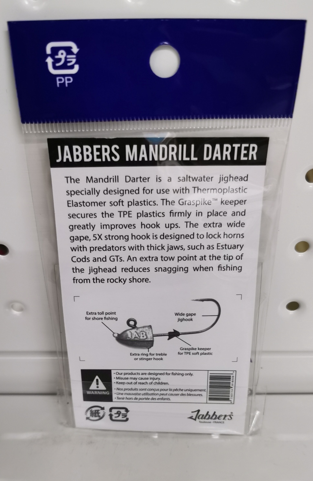 JABBERS MANDRILL DARLER SALT WATER JIG HEAD 5X FISHING HOOK | Shopee ...