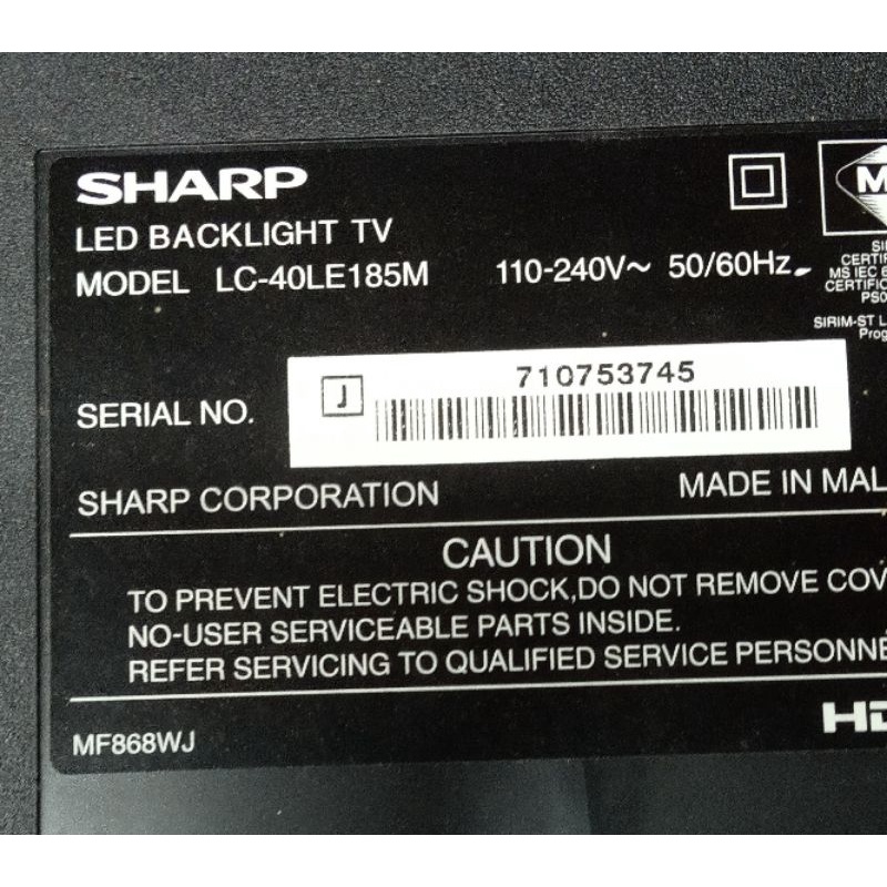 sharp led LC-40LE185M | Shopee Malaysia