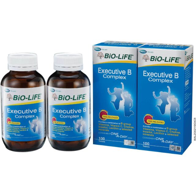 BIO-LIFE EXECUTIVE B-COMPLEX TABLET 100'SX2 [EXP: 11/2025] | Shopee ...