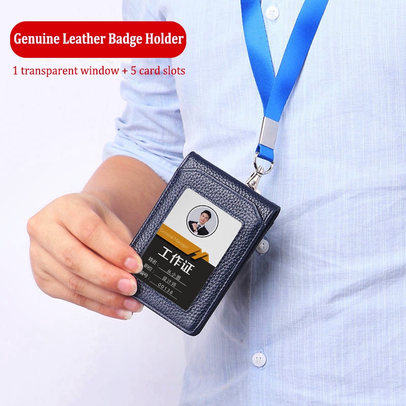 2024 Luxury Business Work ID Badge Holder with Lanyard Multiple card ...