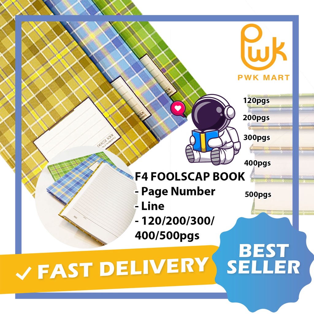 F4 HARDCOVER FOOLSCAP FULLSCAP BOOK 60gsm EAGLE (WITH NUMBER) 120'S ...