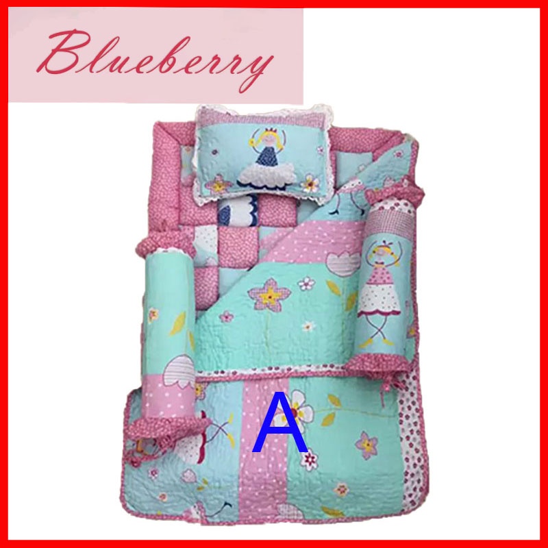 👶READY STOCK 👶 Tilam/Toto Baby 5in1 Set Patchwork Full Cotton | Shopee ...