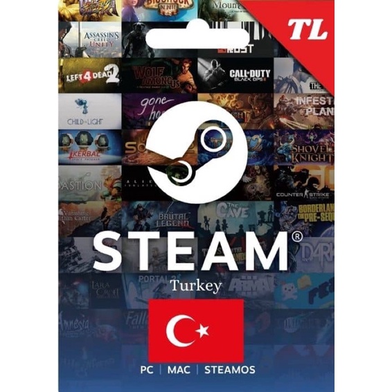 【USA】Steam wallet US code Turkey 1/2/3/4/510/20/25/35/40/50/80 USD try ...