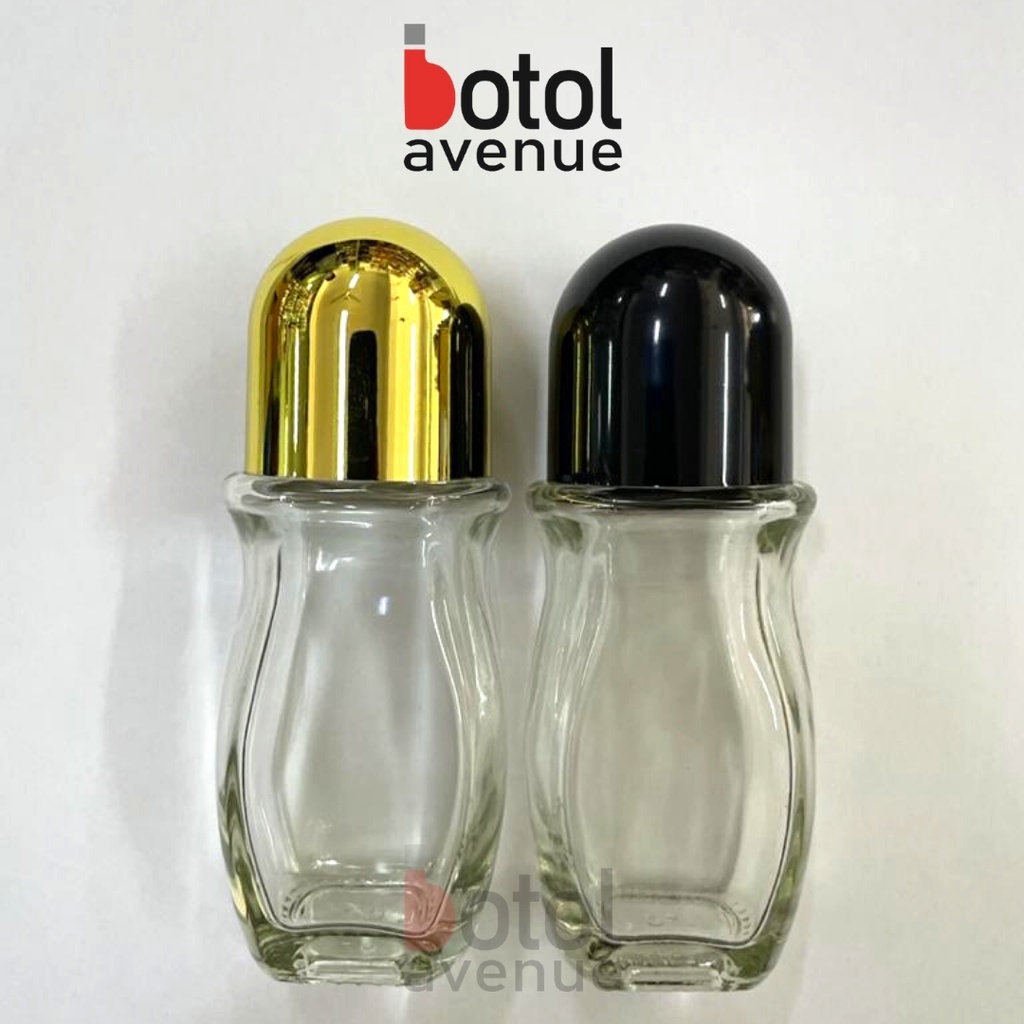 READY STOCK 50ml 30ml Empty Glass Roll On Bottle Deodorant Roller On ...