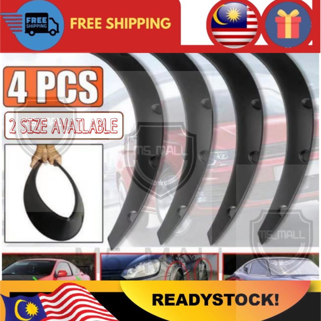 !4PCS Universal Car Fender Flares Flexible Yet Durable Polyurethane ...