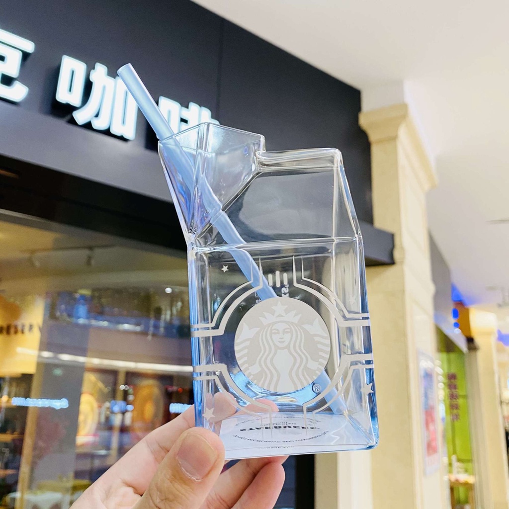 Starbucks Macaron Blue Drinks Glass Coffee Cup of Heat-Resistant ...