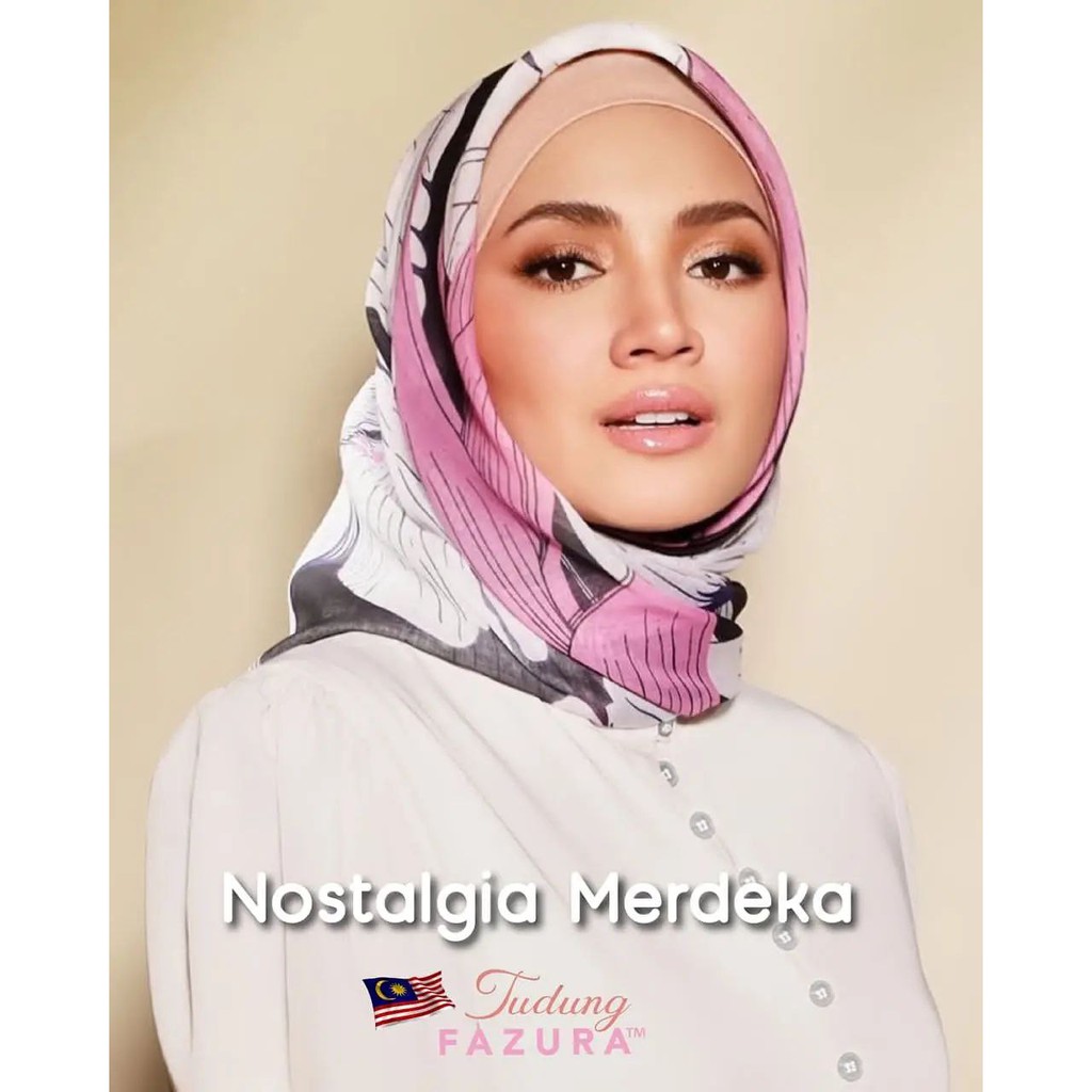 Tudung Fazura Merdeka Collection Bawal Printed Nostalgia Merdeka Japanese Cotton Voile | Shopee ...
