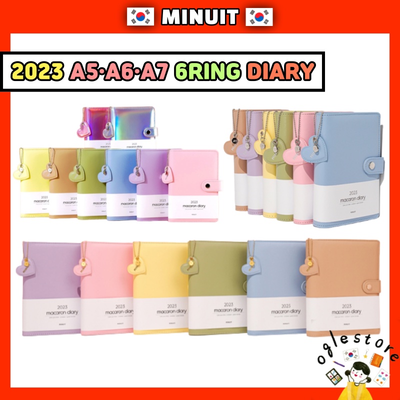 2023 A5 A6 A7 Diary Cover and Insert Korean Planner 2023 Cute Leather ...