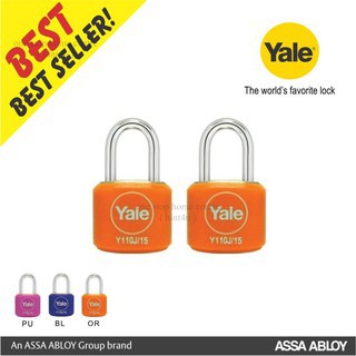 Yale Y110J/15/111/2 (set of 2pc) Travel Luggage Padlock 15mm key-a-like ...