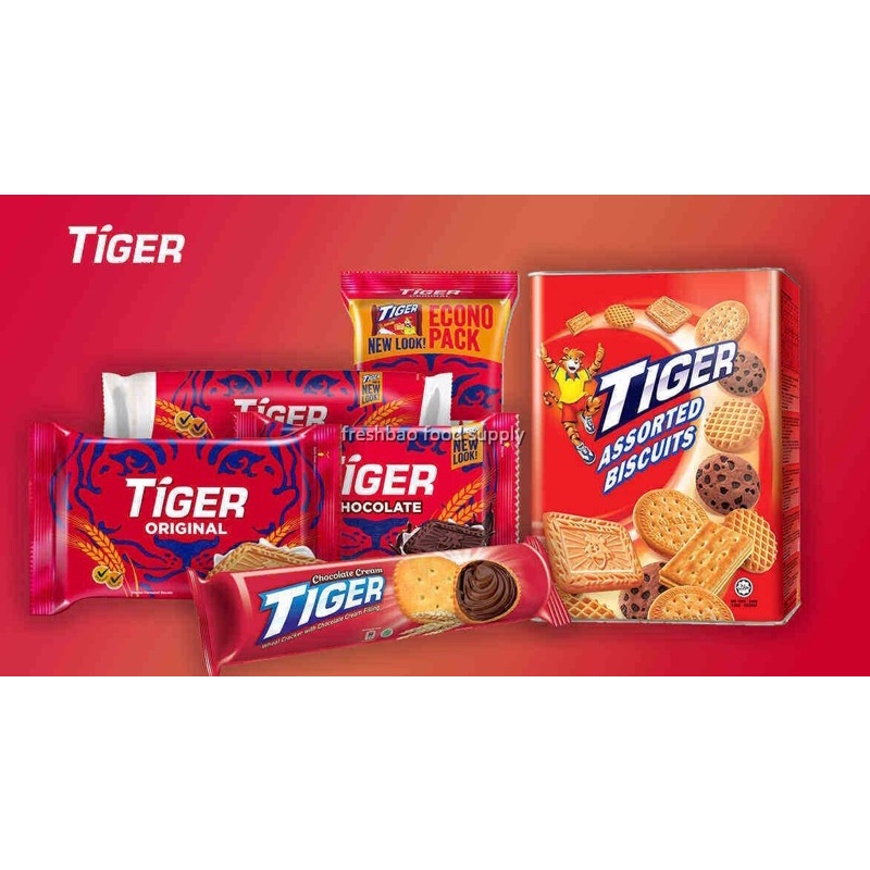 TIGER Biscuit Original Chocolate Milk Tiger Biskut Original Coklat Susu ...