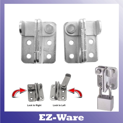 Chrome Left Right Lock Door Swivel Bolt Swing Bolt Security Door Latch ...