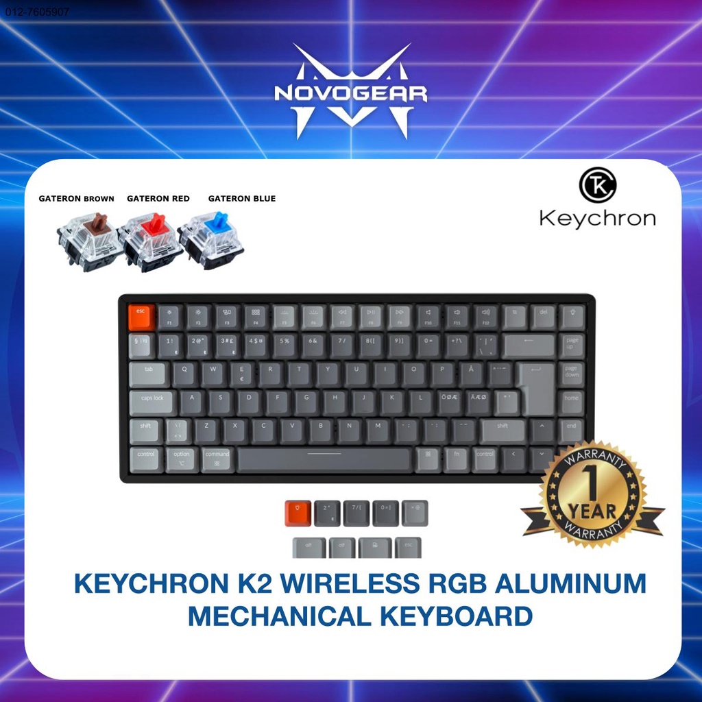 KEYCHRON K2 WIRELESS RGB ALUMINUM MECHANICAL KEYBOARD | Shopee Malaysia