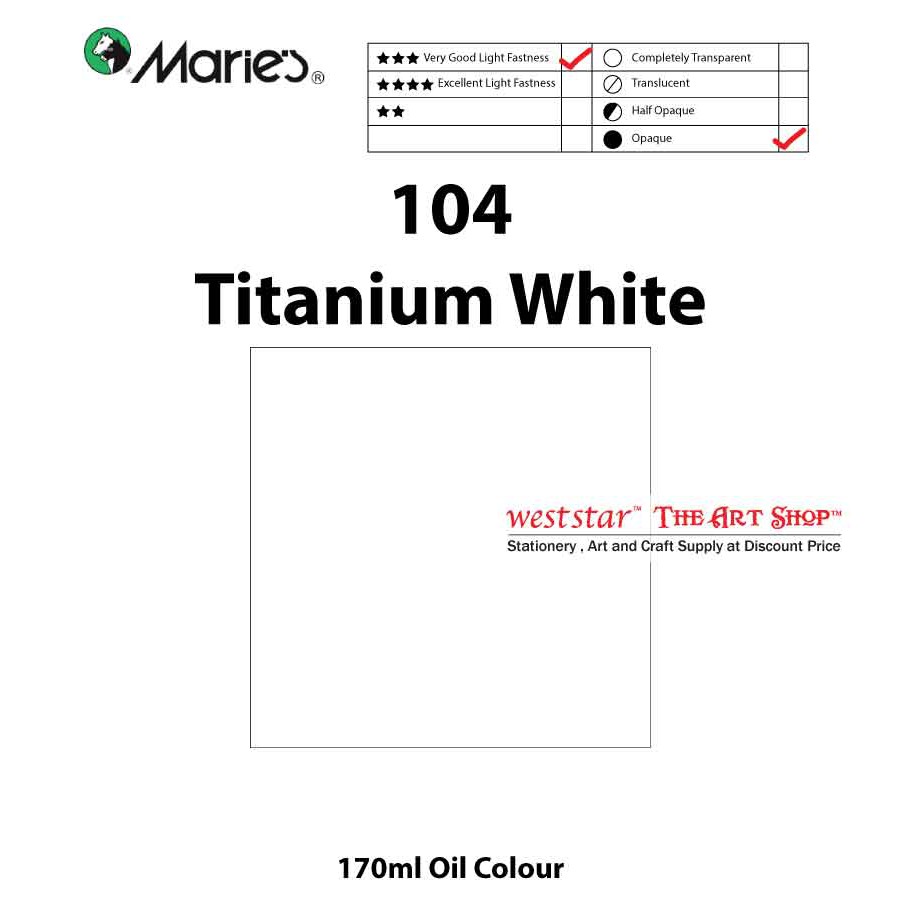 [Weststar] (1/2) Marie's Oil Color, Oil Paint 170ml - Single Tube ...