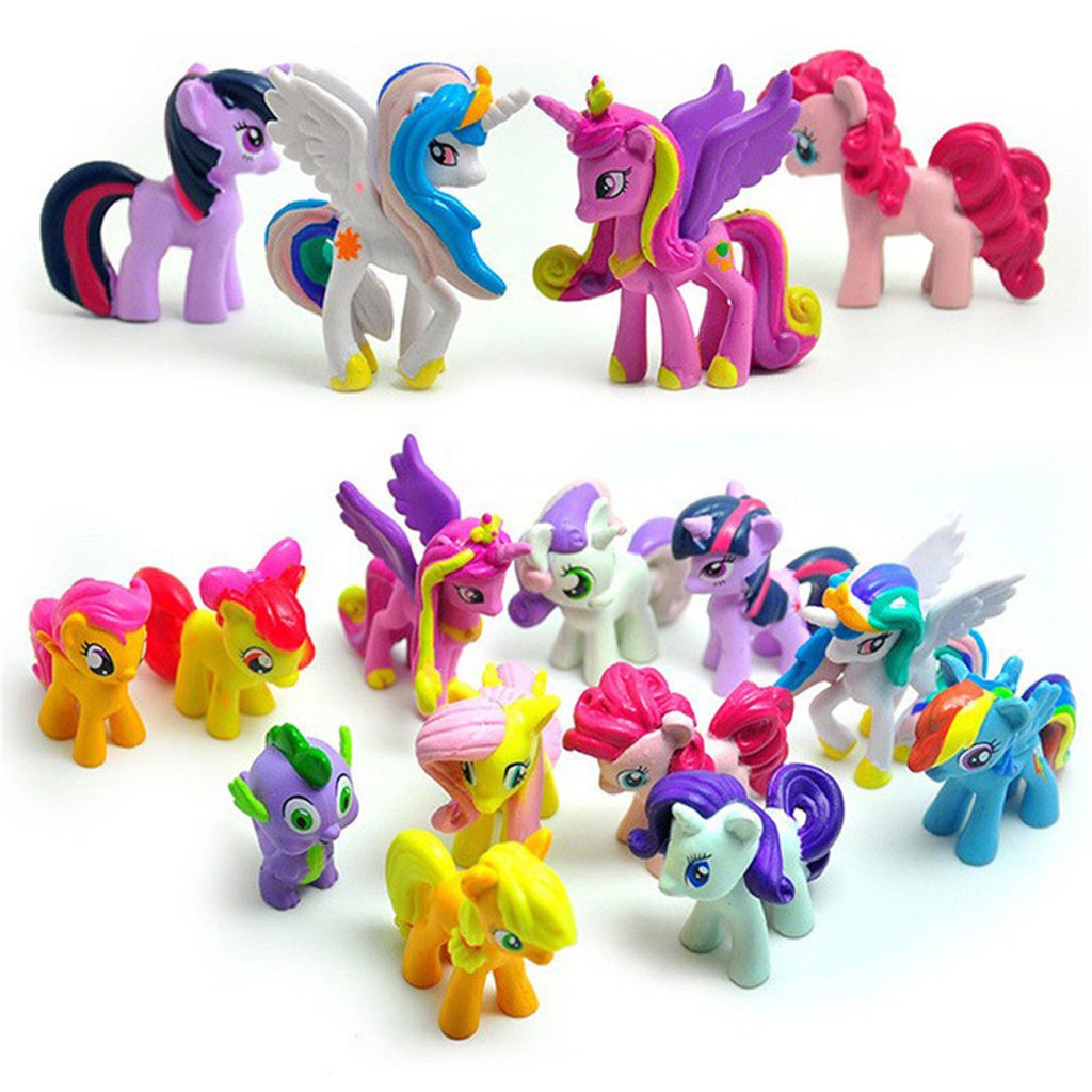 12pcs Set Lot My Little Pony Friendship Is Magic Action Figure Rainbow Kids Toys Shopee Malaysia