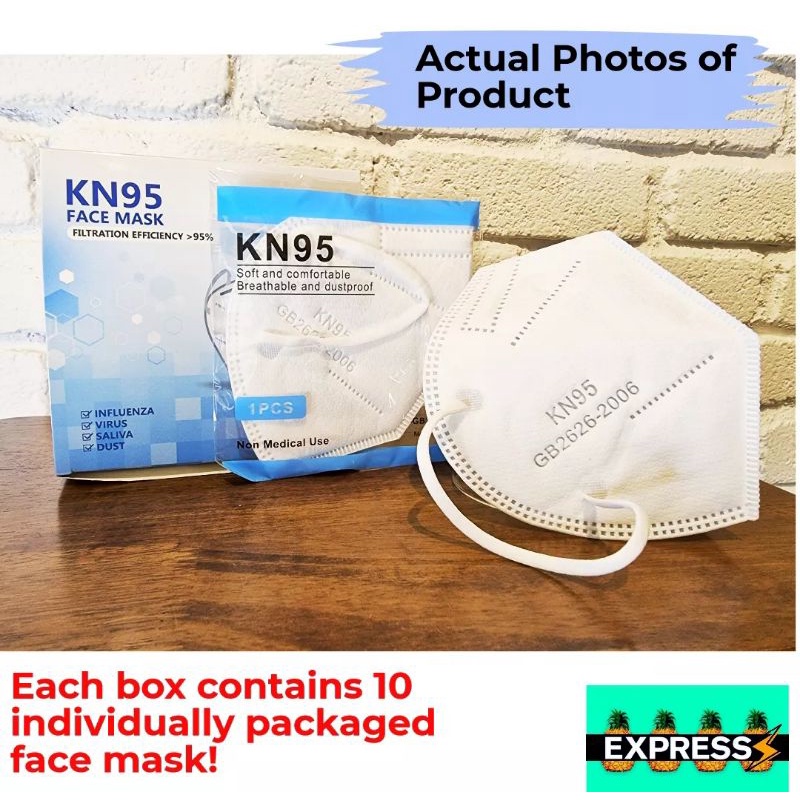 (24 Hour Fast Ship)10pcs Premium KN95 ( FFP2 ) 5ply Individual Packing ...