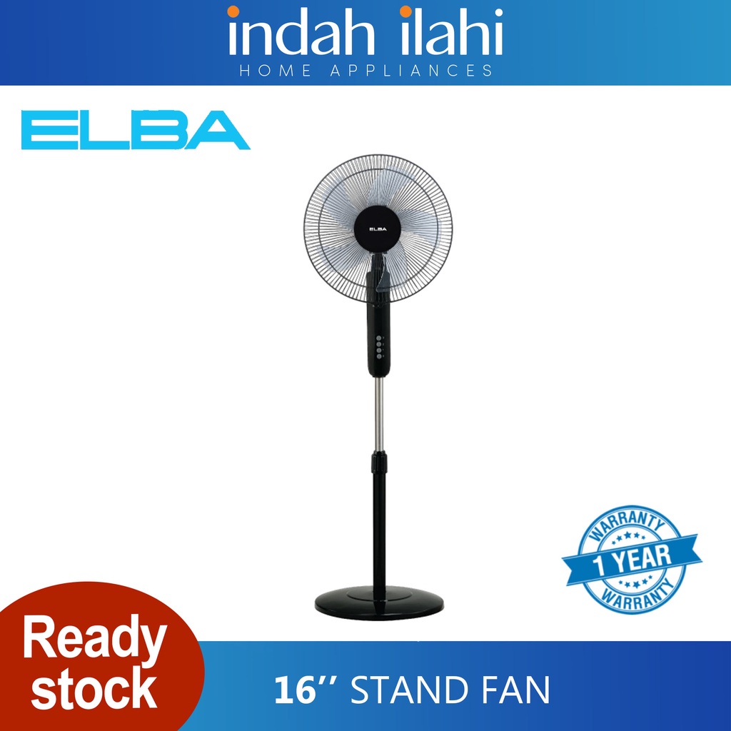 Elba 16'' Stand Fan ESF-J1656(BK) | Shopee Malaysia