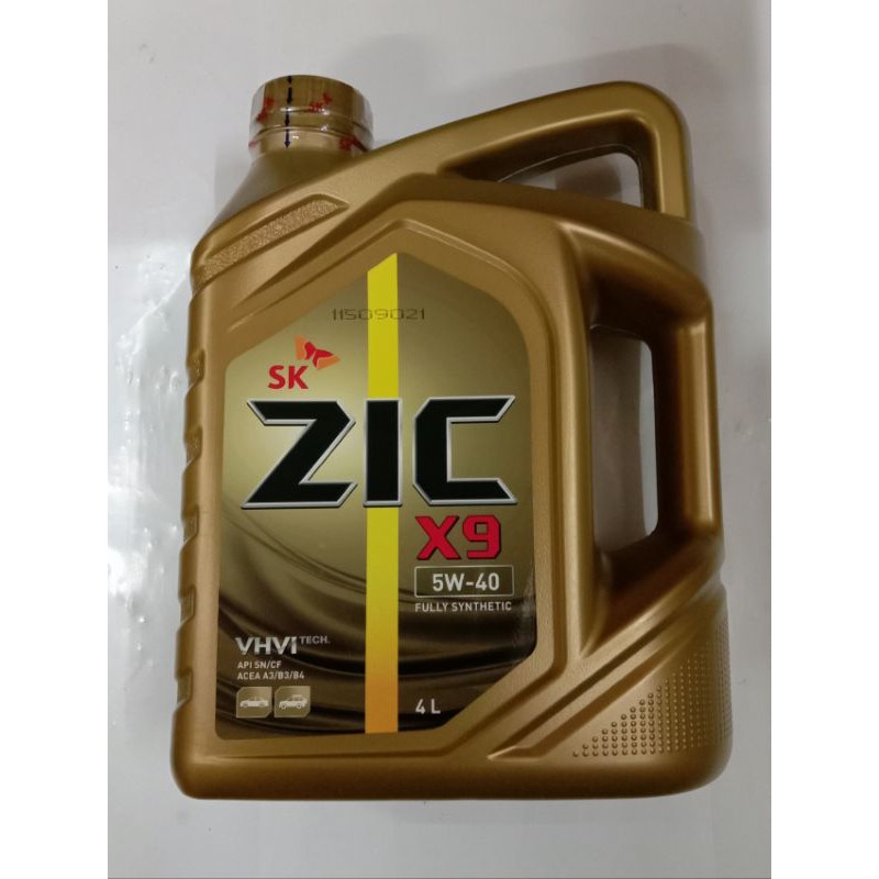ZIC X9 FULLY SYNTHETIC ENGINE OIL (5W-40)-4L | Shopee Malaysia