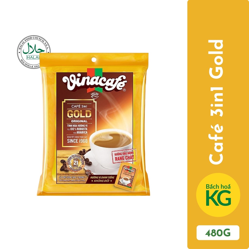 VinaCafé Gold Original milk coffee 480g (24pcs x 20g) - Cà phê sữa ...