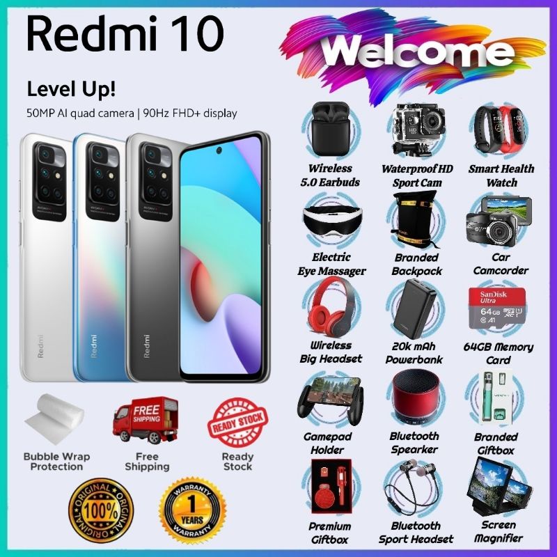 Redmi 10 6.5'' 90Hz FHD+ Display | 50MP AI Quad Camera | 5000mAh ...