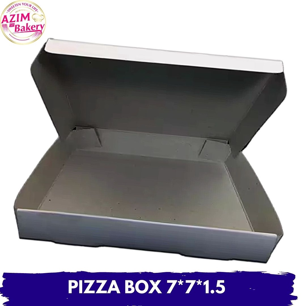 White Pizza Box 7x7x1.5 (50pcs) Kotak Pizza Putih | Paper Pizza Box ...