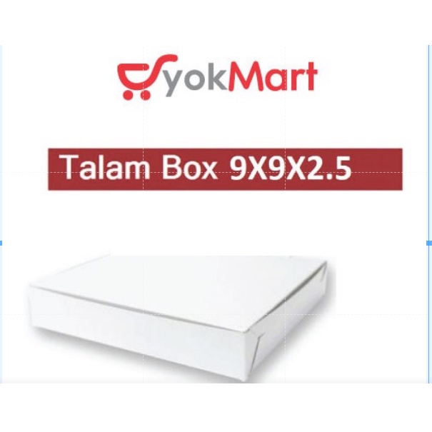 [10pcs] 9"x9"x2.5" (B3) 9x9x2.5 White Talam Box for Talam Kuih Lapis ...