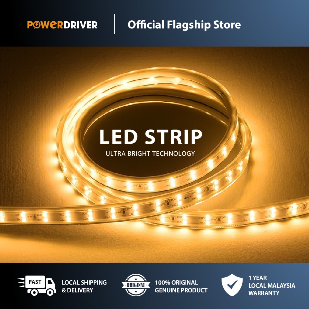 LED Strip 120 LEDs/meter SMD 2835 12V DC (10 meter pack) | Shopee Malaysia