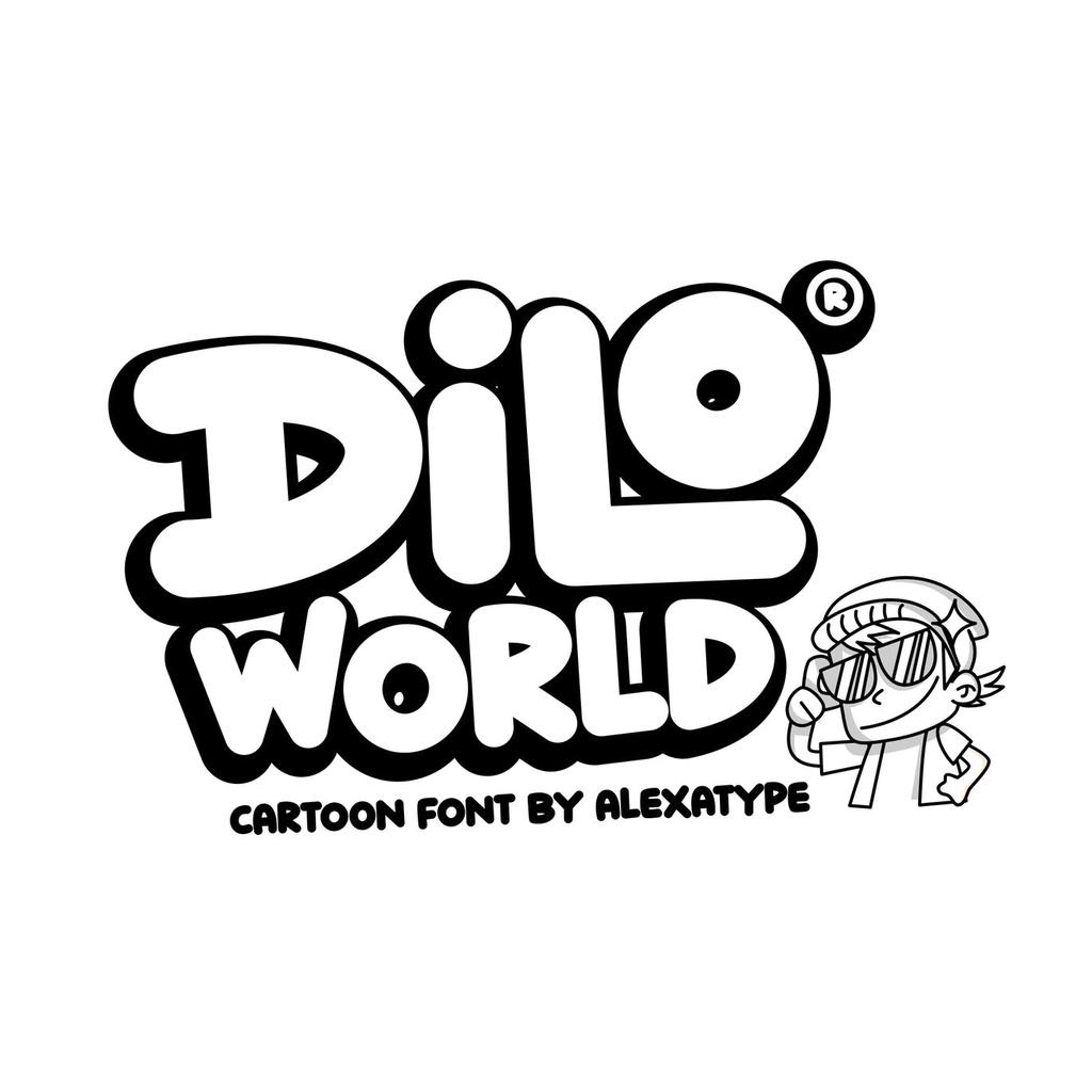 Cartoon Font -Dilo World - | Shopee Malaysia