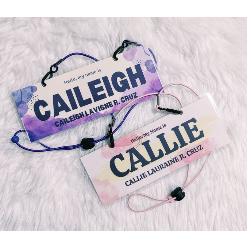 Laminated Name Plate/Tag | High Quality School Name Tag | Shopee Malaysia
