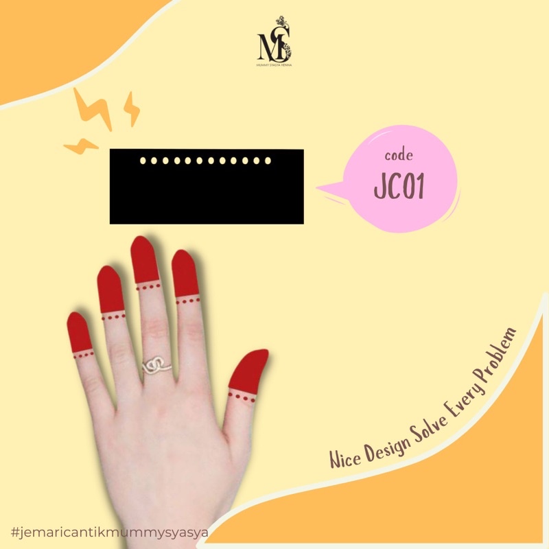 Sticker Inai Celup Exclusive set Cantik Kemas DIY Di Rumah Jimat Duit ...