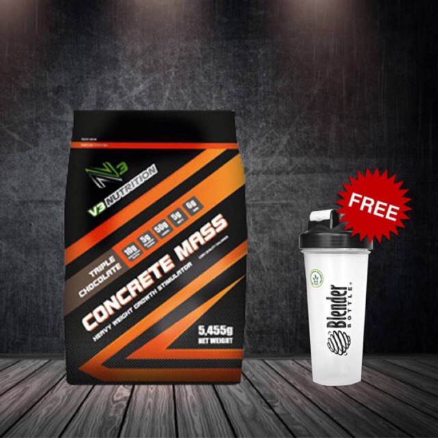 Concrete Mass Gainer 12lbs with FREE SHAKER - Tambah Berat Badan ...