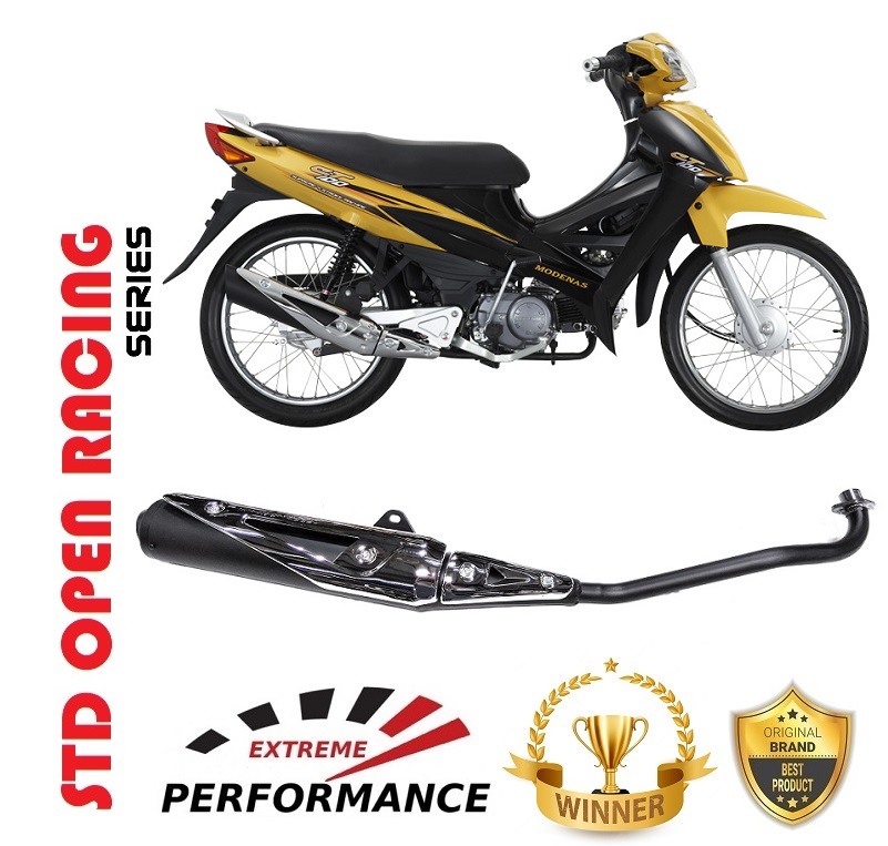 Motor Ekzos CT100 MR1 Kriss100 28mm Std Open Racing KRISS Modenas Exhaust Pipe exzos exos EPOWER ...