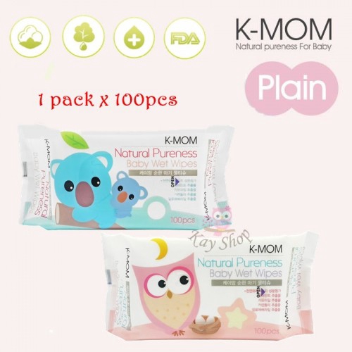 K-MOM Naturefree Wet Tissues Basic 100's - (1 Pack x 100's) | Shopee ...