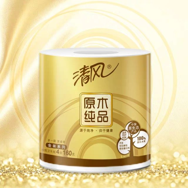 Qing Feng Toilet paper 清风金装4层160克27卷 | Shopee Malaysia