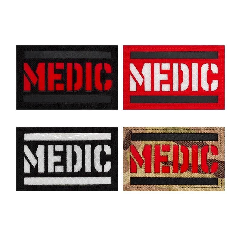 MEDIC Tactical Medical Badge Nurse ir Infrared Reflection Patch Nylon Velcro With Hook hoop Logo ...