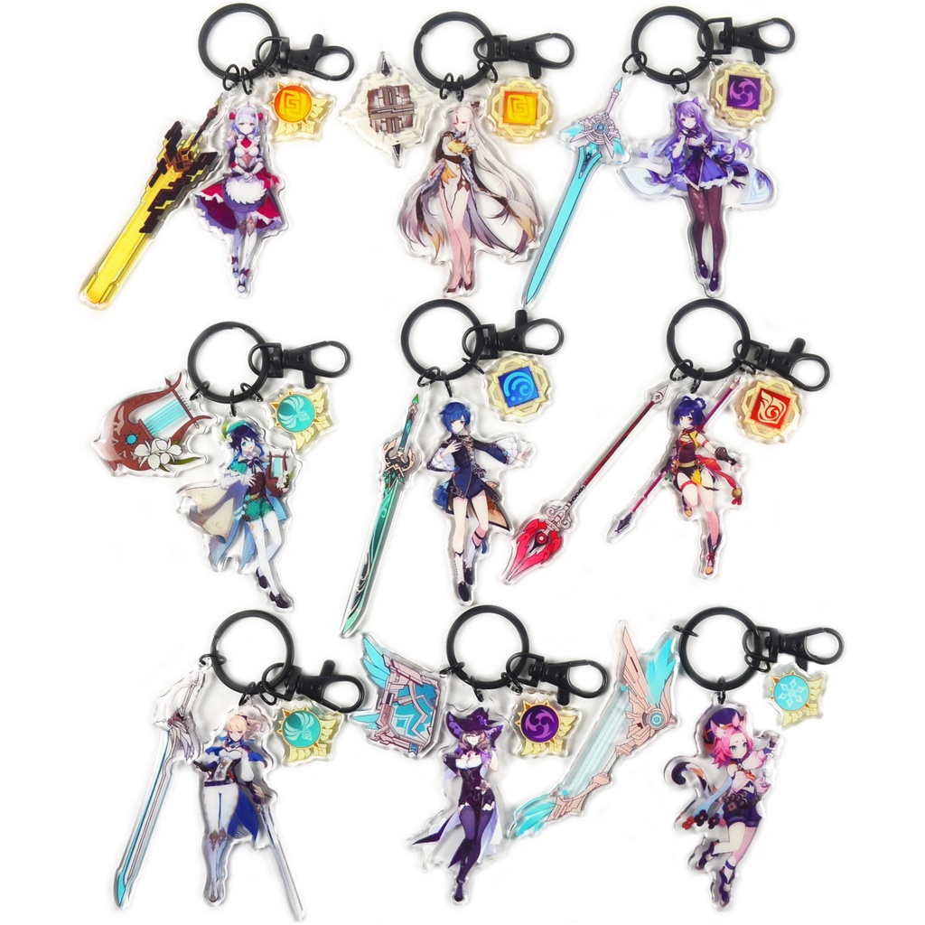 [Listing B] 3 in 1 Genshin Impact Character Vision Acrylic Epoxy ...