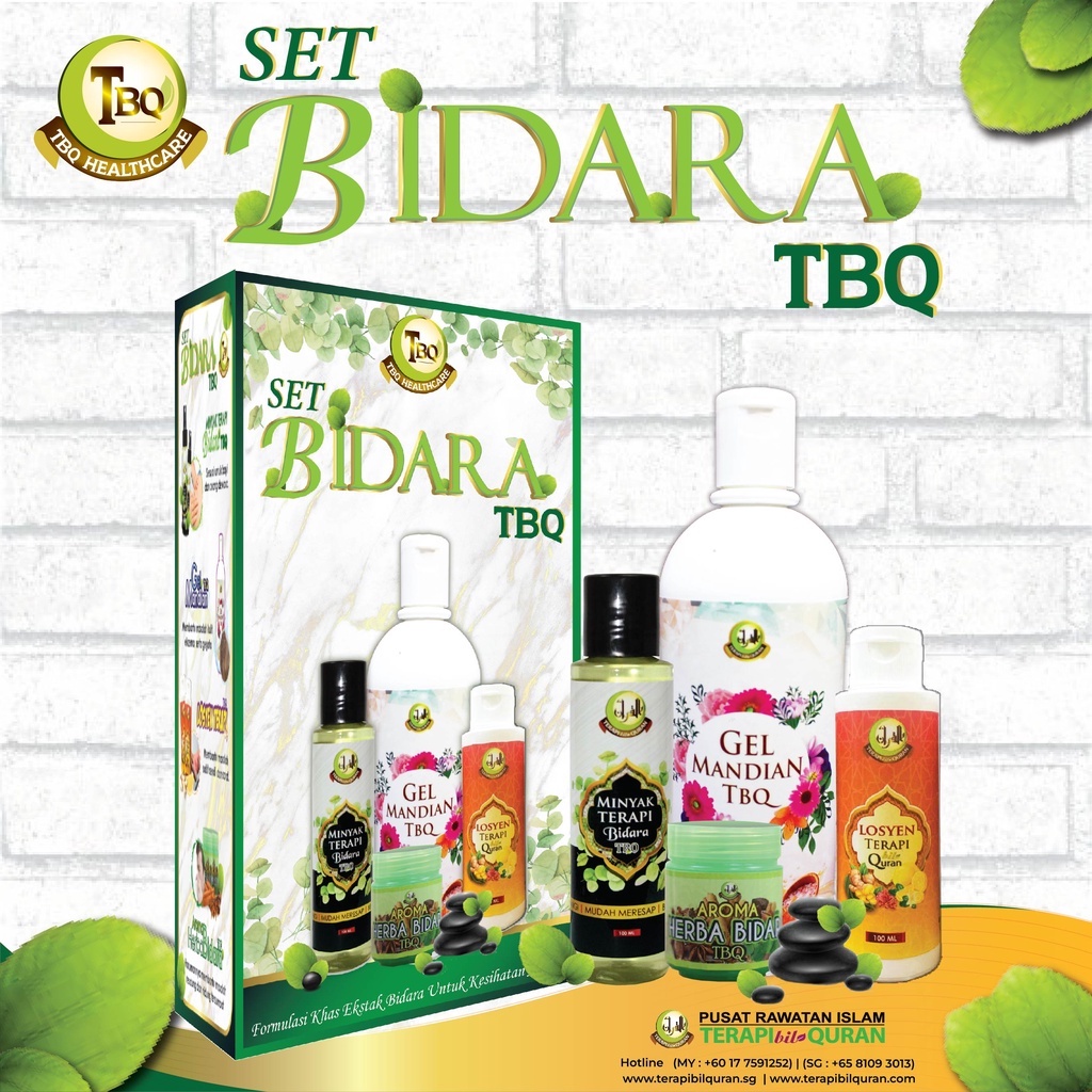 SET BIDARA TBQ ( GEL MANDIAN, MINYAK BIDARA, LOSYEN TERAPI, AROMA HERBA ...