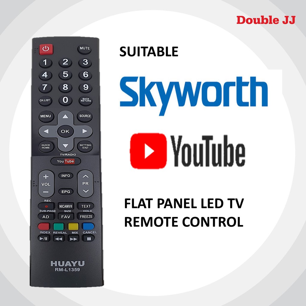 Skyworth/RM-L1359/Flat Panel LED TV Remote Control YouTube Replacement | Shopee Malaysia