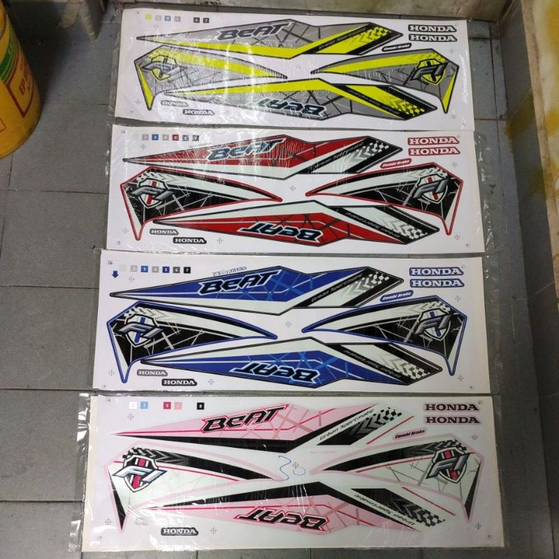 stiker sticker body stripe cover set (1) honda beatFi beat FI beat fi | Shopee Malaysia