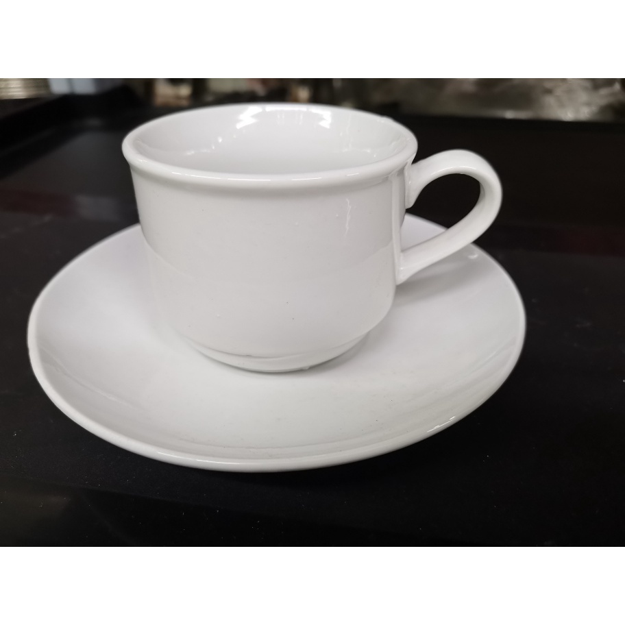 Porcelain Coffee Cup & Saucer / Cawan Kopi dan Piring (Grade C) DEFECT ...