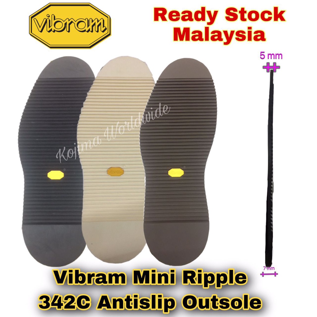 Vibram mini ripple 342C anti slip outsole (made in Italy) | Shopee Malaysia