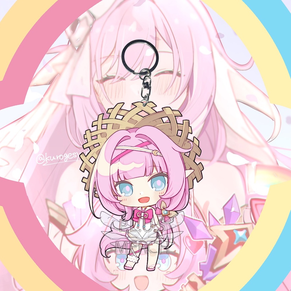 GANTUNGAN Honkai Impact Elysia Summer Keychain - HI3 - Key Chain ...