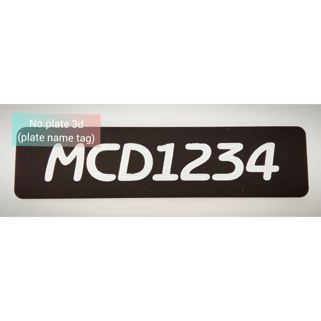 plat number motor 3D plate number name tag | Shopee Malaysia