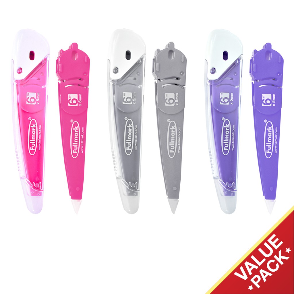 Fullmark Correction Tape with Refill - 3 + 3 Pack (Model J) | Shopee ...